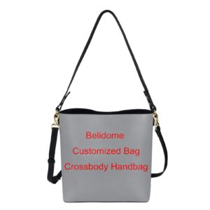 belidome customized women handbag with inner pockets adjustable straps crossbody purse for shopping travel