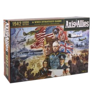 avalon hill axis & allies 1942 second edition wwii strategy board game, with extra large gameboard, ages 12 and up, 2-5 players