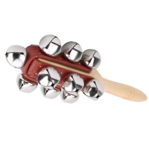 sleigh bell stick, jingles bells, smooth durable convenient for dancing beginners concerts parties