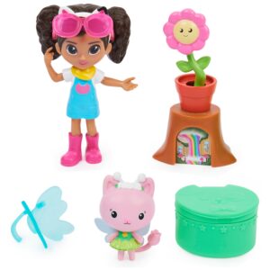 gabby’s dollhouse, flower-rific garden set with 2 toy figures, 2 accessories, delivery and furniture piece, kids toys for ages 3 and up