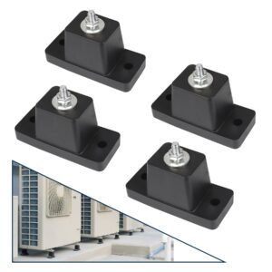 pearwow anti-vibration rubber pads,4 pack air conditioner mounting bracket shock absorbing pads for ductless mini split ac condenser units