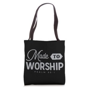 made to worship tote bag