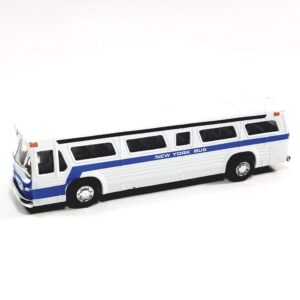 showcast classic new york city central station white passenger bus 6 diecast commercial vehicle, small