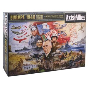 avalon hill axis & allies europe 1940 second edition wwii strategy board game, with extra large gameboard, ages 12 and up, 2-6 players