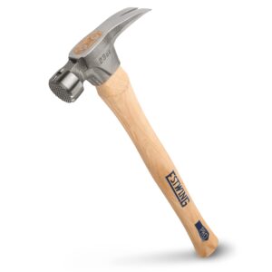 estwing pro california hammer - 23 oz rip claw hammer with milled face & hickory wood handle - mrw23lm