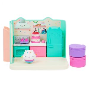 gabby's dollhouse, bakey with cakey kitchen with figure and 3 accessories, 3 furniture and 2 deliveries, kids toys for ages 3 and up