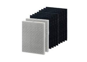 merchandise mecca replacement 2 hepa air filters and 8 carbon pre-filters compatible with fellowes hf-300 fits fellowes ap300ph hf300 aeramax 290 300 dx95 model