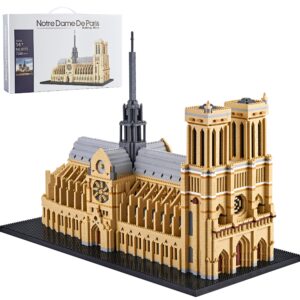 dolblock notre dame de paris world famous micro building blocks collection model architecture sets for adults 7380 pcs, ideas diy mini bricks toy present for kids