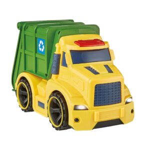 kidoozie lights n' sounds recycle truck, friction powered, opening recycle bin, for ages 3+