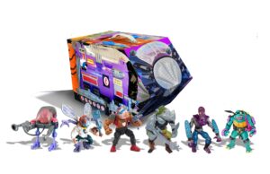 playmates teenage mutant ninja turtles: retro villains mutant module 6-piece action figure set, multicolor