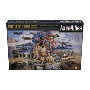 avalon hill axis & allies pacific 1940 second edition wwii strategy board game, with extra large gameboard, ages 12 and up, 2-4 players