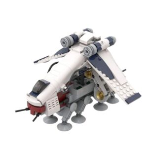 building boat republic dropship with at-ot walker,collectible building toy model,creative building bricks,educational building kits (436 pcs)