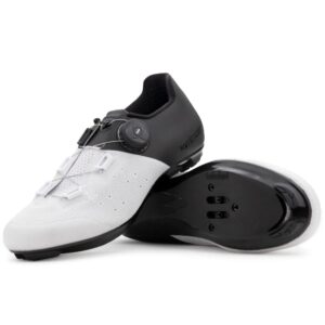 tommaso pista elite women's cycling shoes dual cleat compatibility spin shoes, indoor cycling bike, road bike shoes, sport bike no cleats - compatible with spd, spd-sl & look delta cleats - white 40