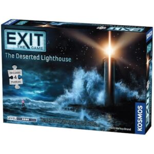 exit: the deserted lighthouse (with jigsaw puzzle) | exit: the game - a kosmos game | family-friendly, jigsaw puzzle-based at-home escape room experience for 1 to 4 players, ages 12+