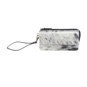 mesmerizing monochrome leather and hairon wallet