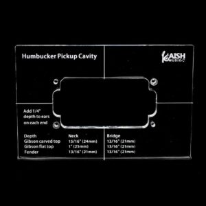 kaish acrylic humbucker pickup routing template pickup templates for body