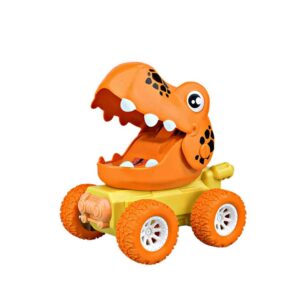 zhfuys dinosaur toy,press & go dinosaur toy car push and go car toy for kids 2 3 4 5 year old boys girls(wheel color random)