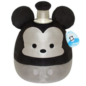 squishmallows disney 14-inch steamboat willie mickey mouse plush - add to your squad, ultrasoft stuffed animal large toy, official kellytoy plush