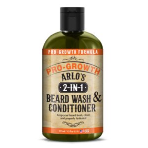 arlo's 2-in-1 beard wash and conditioner 12 oz. - pro growth formula