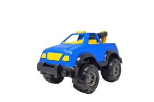 back bay play construction toys 15" blue tow truck vehicle pretend play - sand toys - indoor outside toys for toddlers 3 and up – made in usa