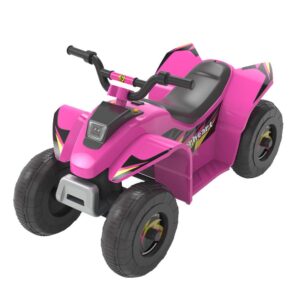 hover heart 6v electric mini atv quad, 4 color beach car ride on equiped with backward and forward control suitable to 3 years old kids