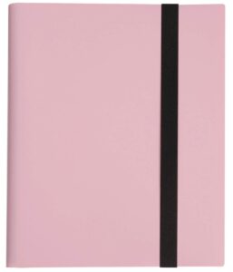 trading card binder standard size trading card holder protector album 360 pockets pink