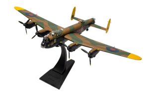 corgi diecast avro lancaster b mk iii grogs the shot 1:72 wwii military aircraft display model aa32627, green & brown