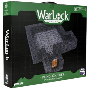 warlock tiles: expansion – 1 in. dungeon straight walls