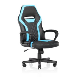 eureka ergonomic computer gaming chair, game chair computer desk chair with headrest,lumbar support height adjustable, e-sports sillas gamer chairs for adults, blue