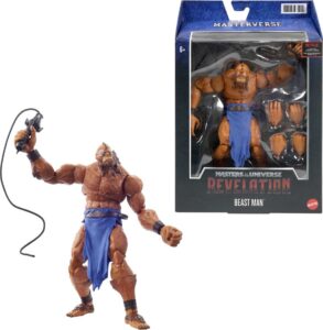 masters of the universe masterverse collection, 7-in motu beast man battle figures for storytelling play and display, gift for kids age 6 and older and adult collectors