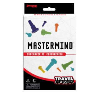 travel classics: mastermind - the strategy game of codemaker vs. codebreaker in a compact travel case by pressman