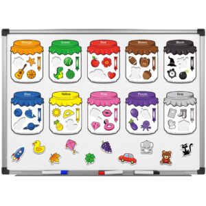 10 pieces color recognition magnetic sorting set educational magnet color baby toddlers kids magnets for refrigerator whiteboard, above ages 3