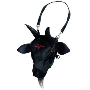 kreepsville 666 goathead baphomet plush purse bag