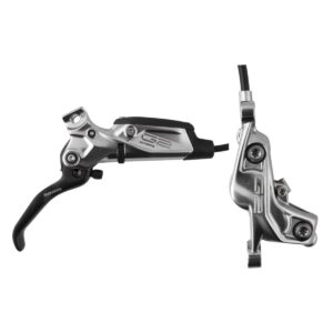 sram g2 ultimate disc brake and lever - front, hydraulic, post mount, carbon lever, titanium hardware, polar grey anodized, a2