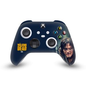 head case designs officially licensed amc the walking dead daryl lurk daryl dixon graphics vinyl sticker gaming skin decal cover compatible with xbox series x/s controller