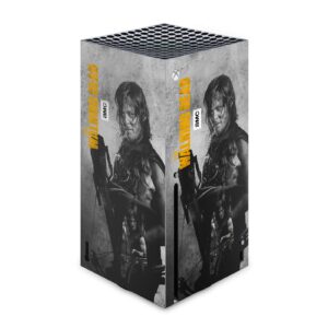 head case designs officially licensed amc the walking dead daryl double exposure daryl dixon graphics vinyl sticker gaming skin decal cover compatible with xbox series x console