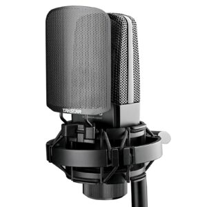 takstar xlr condenser microphone with 34mm large gold plated diaphragm, singing condenser microphone with shock mount, and windscreen for studio broadcasting stage performance instrument recording