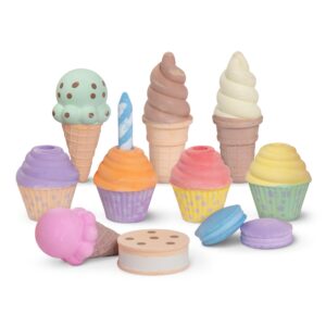 melissa & doug ice cream & cake chalk set - arts and crafts for kids, sidewalk chalk for kids ages 3+