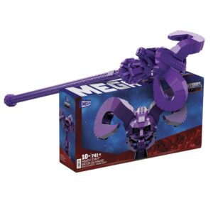 mega masters of the universe building set, havoc staff with 741 pieces, 40 inches long, for adult collectors