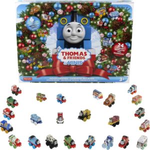 fisher-price thomas & friends minis advent calendar 24 miniature push-along toy trains