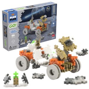 plus plus - go! lunar rover - 200 pieces - model space vehicle building stem/steam toy, interlocking mini puzzle blocks for kids