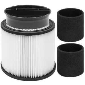 wocase 90304 true hepa cartridge filter replacement, compatible with shop-vac 90304, 90350, 90333, 903-04-00, 9030400,90585, 5 gallon up wet/dry vacuum cleaners