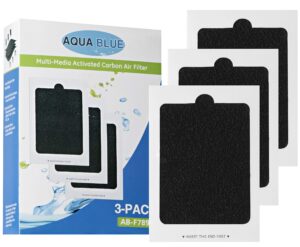 aqua blue air filter compatible with with pure air paultra eafcbf refrigerator air filter, (3 pack)