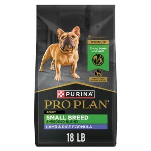 purina pro plan small breed high protein dog food dry shredded blend lamb and rice formula - 18 lb. bag