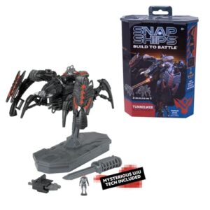 snap ships komplex tunnelweb k.l.a.w. spider mech - build to battle - make 2 different builds - ages 8+