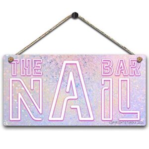 the nail bar 12.5x25 cm vintage look decoration art hanging sign for home kitchen bathroom farm garden garage inspirational quotes wall decor