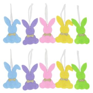 valiclud 10pcs easter rabbit ornament hanging bunny ornaments felt bunny rabbit easter tree decorations for home garden layout easter party supplies