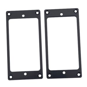 humbucker mounting ring, metal pickup ring, 2pcs pickup mounting rings, flat humbucker mounting ring for electric guitars(black)