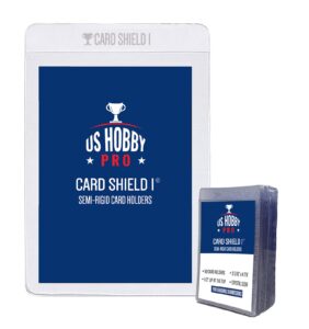 ushobby pro card shield 1 - semi rigid card holders, ideal for grading submissions. 50 pack.