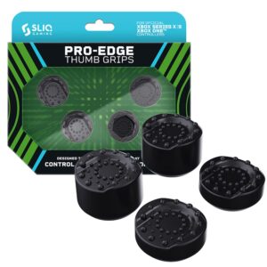 sliq gaming pro-edge thumb grip for xbox series x|s & xbox one controllers - black